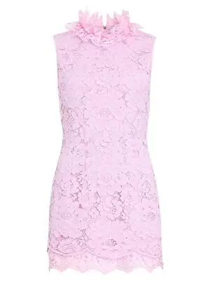 Patou Sleeveless Lace Mini Dress - Pink