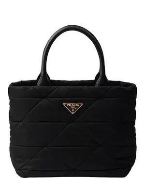 Prada Small Padded Re-nylon Tote - Black