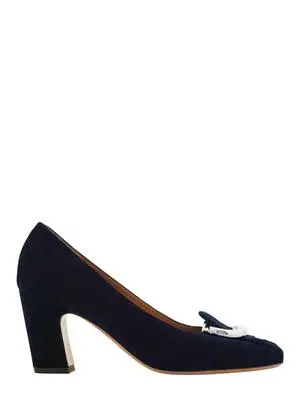 FERRAGAMO 70mm Gancini Block-heel Pumps - Blue