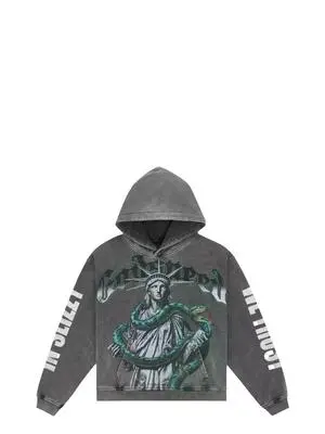 GODSPEED Graphic Print Hoodie Grey
