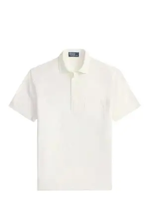 Polo Ralph Lauren Pocket Linen Piqué Polo Shirt White
