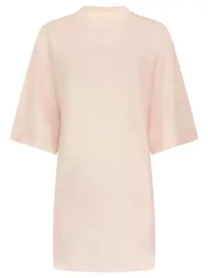 Loulou De Saison Ayaz Lds Crew Neck Mini Dress - Neutrals