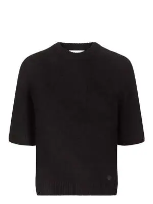 Loulou De Saison Dara Short-sleeve Ribbed Sweater - Black