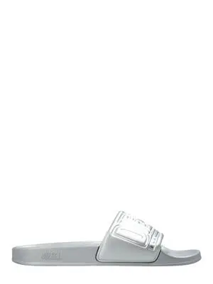 DIESEL® Embossed Logo Slides - Silver
