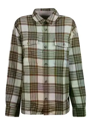 AMI Paris Check-pattern Shirt With Pockets - Neutrals