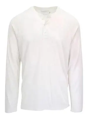 Faherty Brand Buttoned Long-sleeve Henley T-shirt - Neutrals