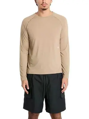 CIELE Long-sleeve Crewneck T-shirt With Raglan Sleeves - Neutrals