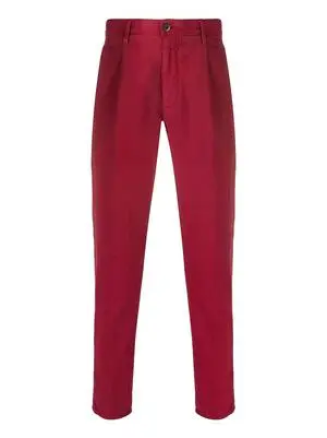 Incotex Pleated Chino Trousers - Red