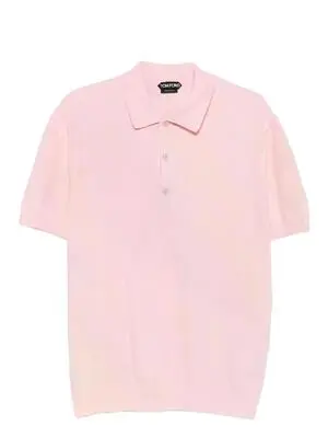 TOM FORD Fine-knit Polo Shirt - Pink
