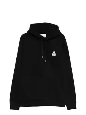 MARANT Logo-embroidered Hoodie - Black