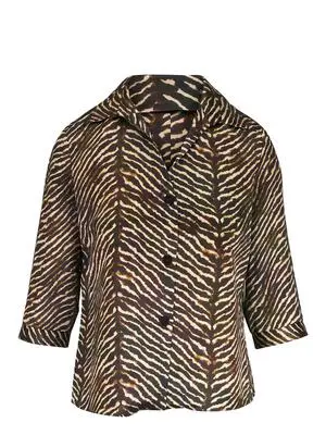 PETER COHEN Zebra-print Blouse - Brown