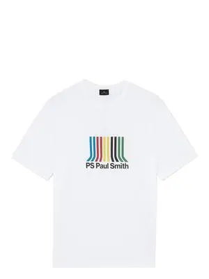 Paul Smith Ps Stripe Print T-shirt - White