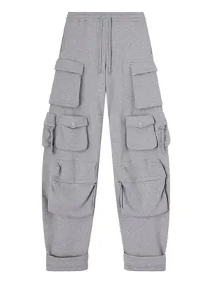 Attico Cotton Jersey Pants - Grey Melange