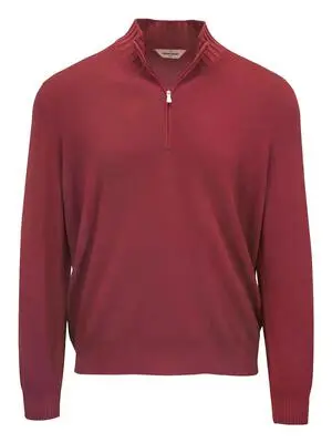 GRAN SASSO Zip-up Sweater - Red