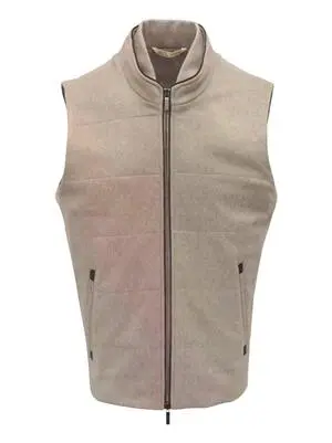 MAURIZIO BALDASSARI Arena Quilted Zip Gilet - Neutrals