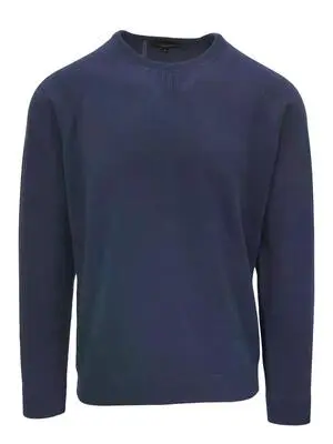 Kinross Cashmere Crew-neck Long-sleeve Sweater - Blue