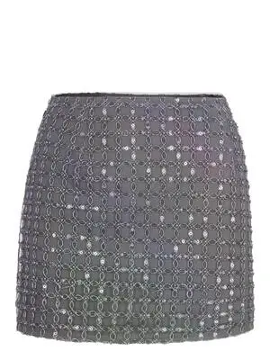 Remain Birger Christensen Sequin-embellished Mini Skirt - Grey