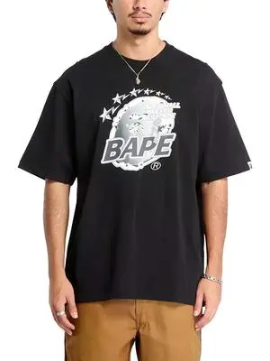 A BATHING APE Metal Ape Head T-shirt - Black