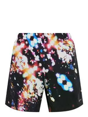 Alexander McQueen Patterned Board Shorts - Black