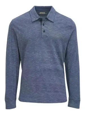Faherty Brand Long-sleeve Polo Shirt - Blue