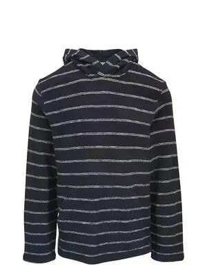 Faherty Brand Striped Hoodie - Blue