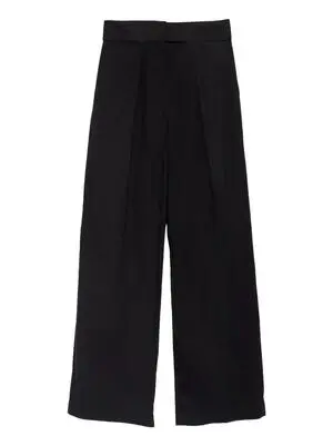 FORTE_FORTE Pleated Trousers - Black