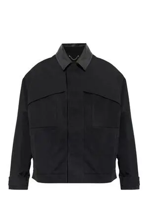 GOLDEN GOOSE Leather Collar Jacket - Black