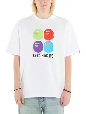A BATHING APE Multi Ape Head T-shirt - White