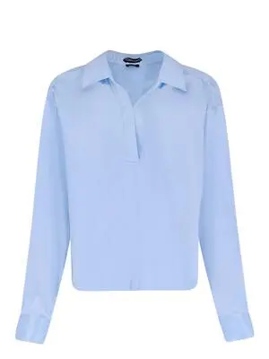 TOM FORD Stretch Satin Shirt - Blue