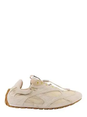 Bottega Veneta Orbit Flash Suede And Nylon Sneakers - White