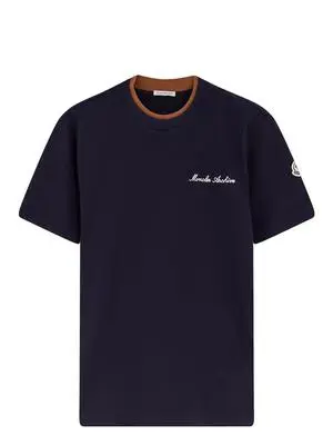Moncler Organic Cotton Tshirt - Blue