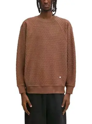 ADER ERROR Meadow Textured Raglan Sweatshirt - Brown