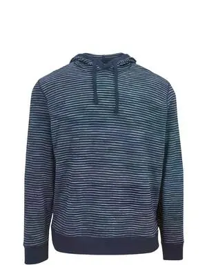 Faherty Brand Striped Sunwashed Hoodie - Blue