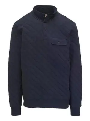 Faherty Brand Epic Quilted Button Sweatshirt - Blue