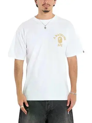 A BATHING APE Camo College T-shirt - White