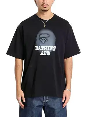 A BATHING APE Logo-print Relaxed Fit T-shirt - Black