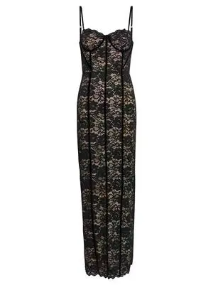 Alice + Olivia Lace Slip Maxi Dress - Black