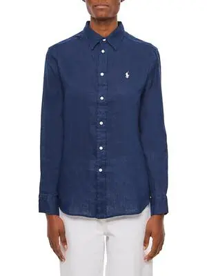 Polo Ralph Lauren Long-sleeve Linen Shirt - Blue