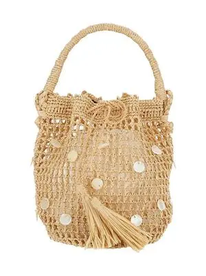 Alanui Raffia Bucket Bag - Beige