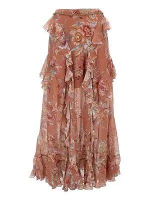 Zimmermann Maxi Ruffled Skirt - Multicolor