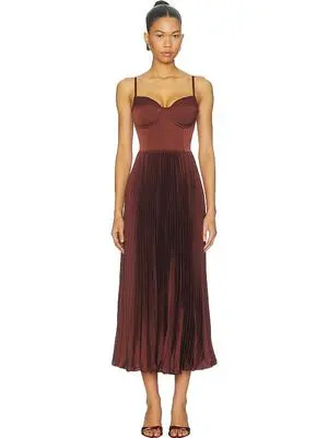 Astr The Label Elyssa Midi Dress - Rust