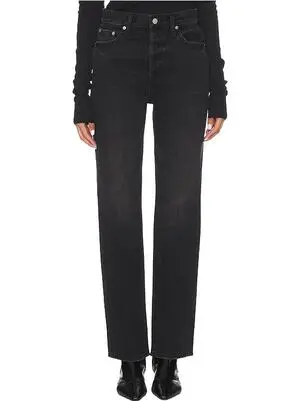 PISTOLA Cassie Petite Super High Rise Straight Jeans - Black