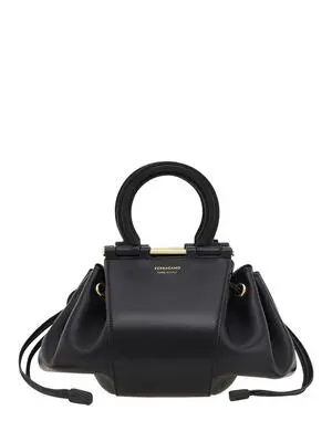 FERRAGAMO Gancini Bucket Bag - Black