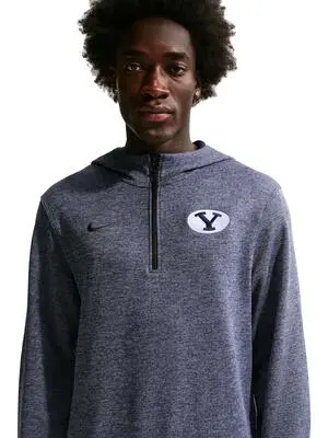 Nike Byu Cougars Ncaa Basketball Coaches' Pullover Hoodie - Blue