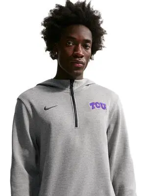 Nike Tcu Horned Frogs Ncaa Basketball Coaches' Pullover Hoodie - Grey