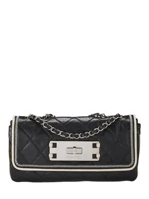 Chanel Lambskin Mademoiselle Twist Flap Bag - Black