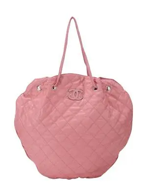 CHANEL Caviar Cocomark Drawstring Tote