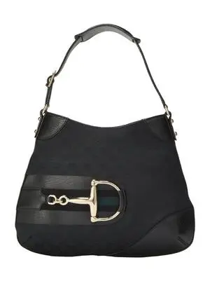 Gucci Gg Canvas Hasler Hobo - Black