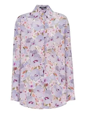 Balmain Printed Cotton Poplin Shirt - Multicolor