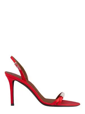 GIUSEPPE ZANOTTI Lena Crystal 90 Slingback Sandals - Red